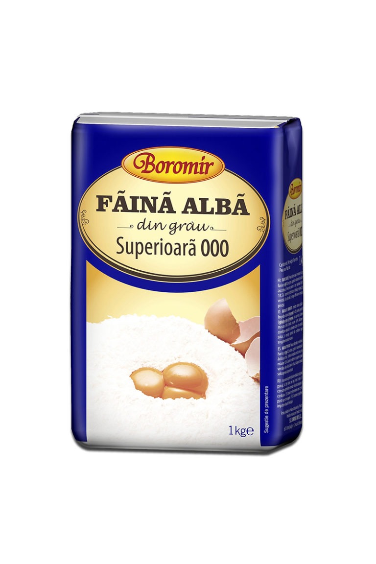 Faina alba din grau superioara 000 1kg Boromir, faina calitatea 1