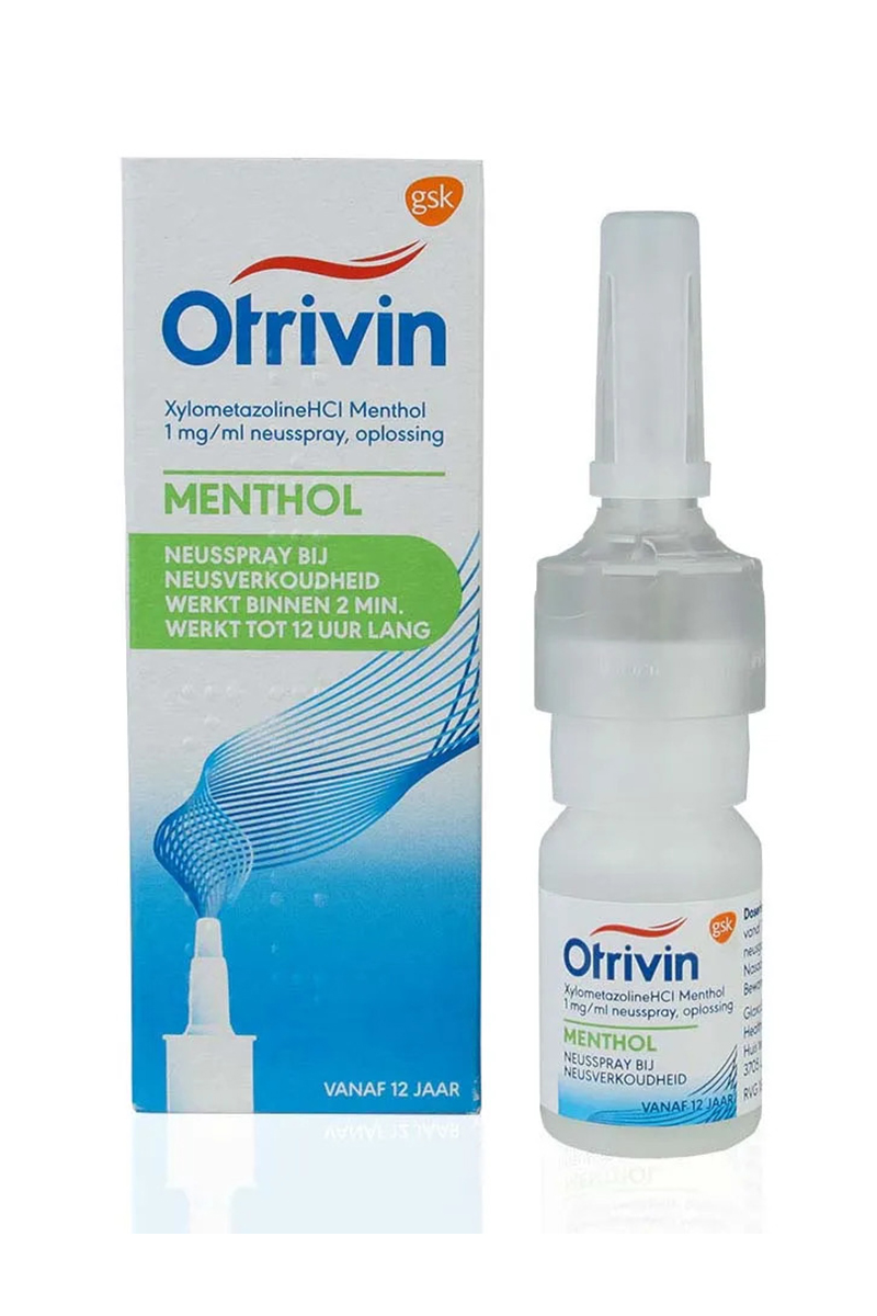Otrivin Menthol Xylometazoline HCI 1 MG / ML Neusspray 10 ml - Total Blue